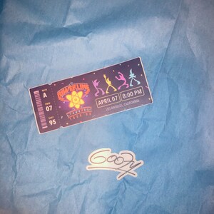 Powerline Concert Ticket Transparent Sticker/ Goofy Max Disney - Etsy