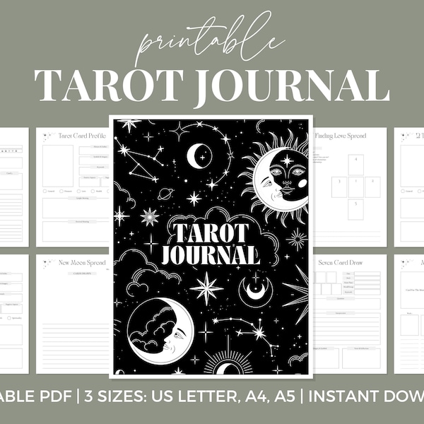 Tarot Journal Printable | Daily Tarot Journal | Tarot Workbook | Cheat ...