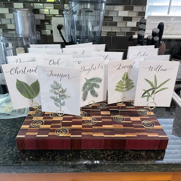 Woodland Leaf Table Cards, Table Tents, Tree Table Numbers, Nature ...