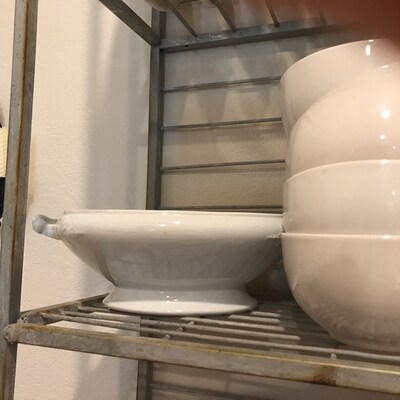 Antique Flow Blue Flat Rim Bowl - Etsy