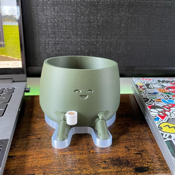 Cute Coffee Planter, Cozy Indoor Cafe Mug Plant Pot Decor, Coffee Lover ...