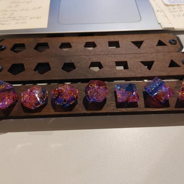 Handcrafted Wooden Dice Display Stand | Minimalist Tabletop Holder for ...