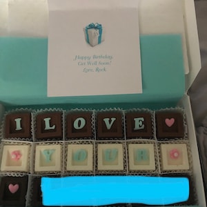 Personalized Words in Chocolate Custom Chocolate Words Personalized ...