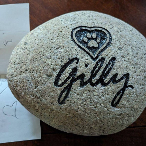 Family Tree Written in Stone Custom Carved River Rock Garden Decoration ...