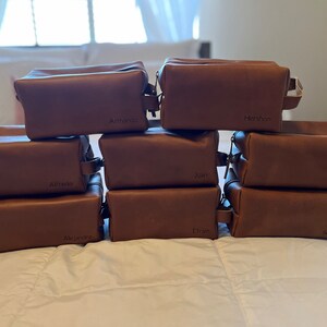 Personalized Groomsmen Gift Dopp Kit Bag Customized Leather Toiletry ...