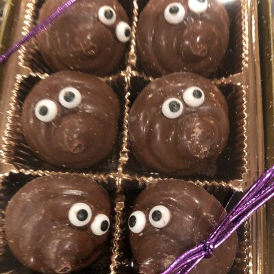 Chocolate Emoji Poop, 6 Pack, Gift Boxed, Crap, Shit, Turd, Insulting ...