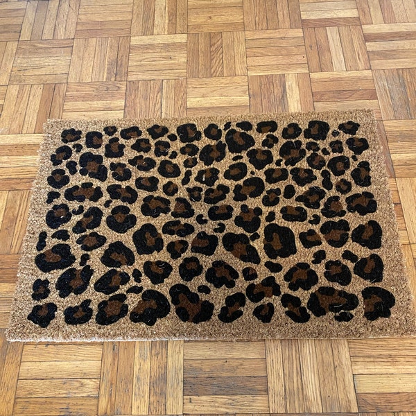 Leopard Doormat, Housewarming Gift, Elegant Welcome Mat, Leopard ...