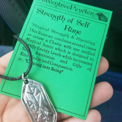 Strength of Self Rune Pewter Pendant Celtic, Norse Nordic Jewelry ...