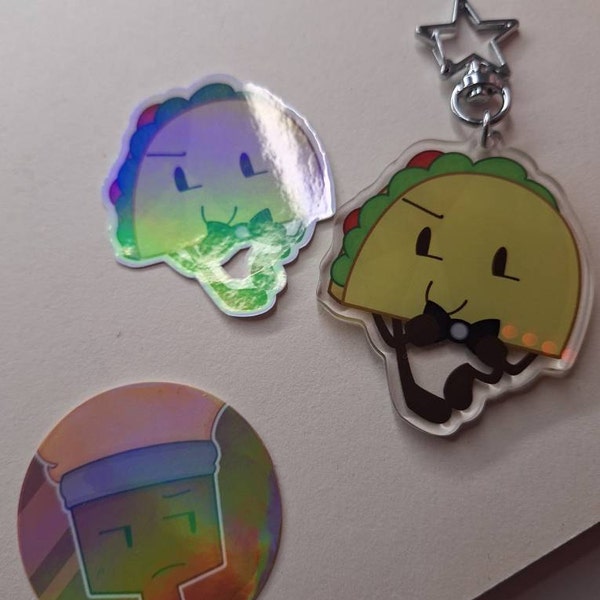 Bot Double-sided Keychain - Inanimate Insanity - Object Show - Etsy