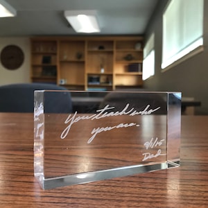 Laser Engraved Crystal Block With Photo, Etched Glass With Picture ...