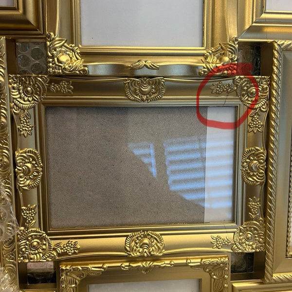 Light Champagne Gold Wedding Seating Chart Picture Frame Collage Spring ...