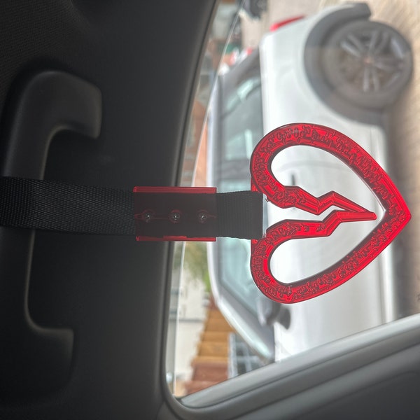 Broken Heart Tsurikawa JDM Pull Handle Tow Hook Decoration for Drift ...