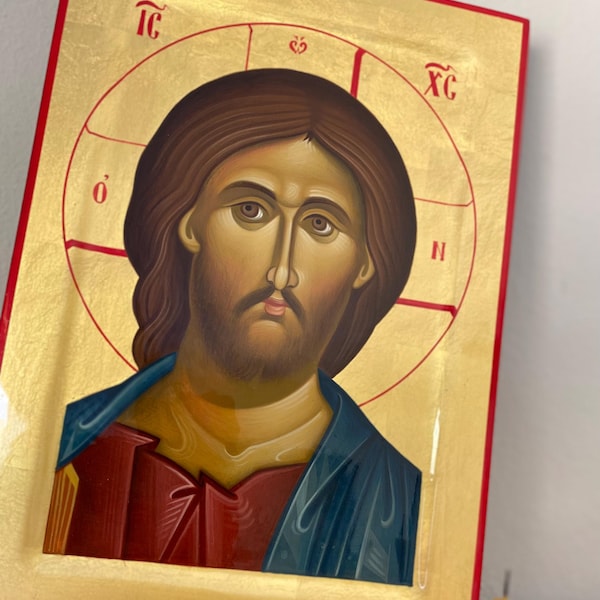 Hand Painted Byzantine Icon of Jesus Christ Pantocrator – Orthodox ...