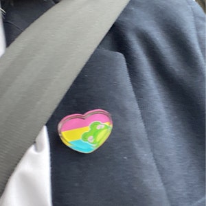 Pastel Demiboy Frog Pin Clear Acrylic Heart Pin Pride Flag - Etsy
