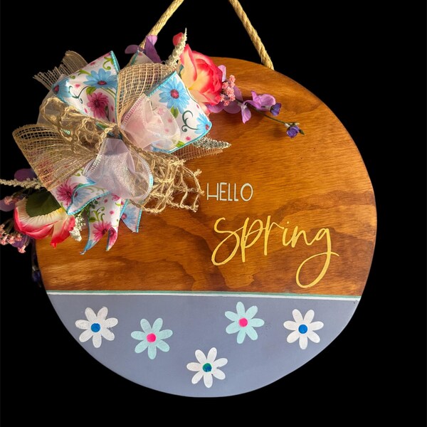 Pink Rustic Wreath Bow - Easter Wreath Bow, Spring Rustic Bow ...