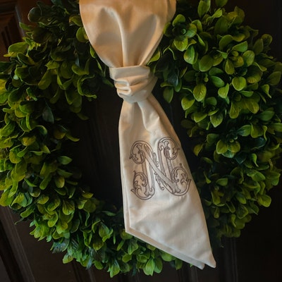 Monogrammed Baby Sash Swaddle Bow Sash Newborn Embroidered Bow Sash ...