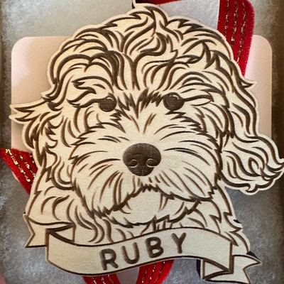 Doodle Face Christmas Ornament, Golden Doodle Christmas Ornament ...