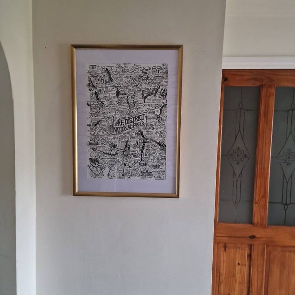 Cornwall Print A3 - Kernow Illustrated Map - Unframed or Framed ...