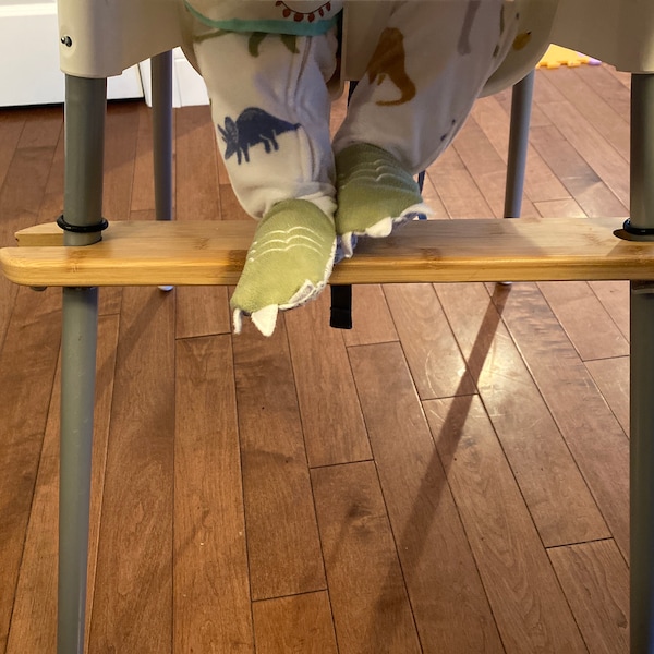 Bamboo Adjustable Footrest for IKEA High Chair, Foot Rest for Antilop ...