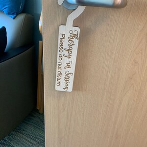 Therapy in Session, Please Do Not Disturb, Door Hanger Sign Hard Maple ...