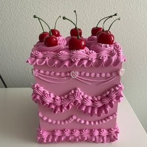 Pink Cake Tissue Box Cover - Etsy