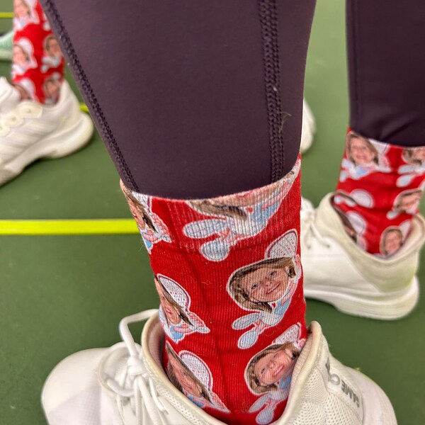 Personalized Face Tennis Socks, Custom Photo Gift - Etsy