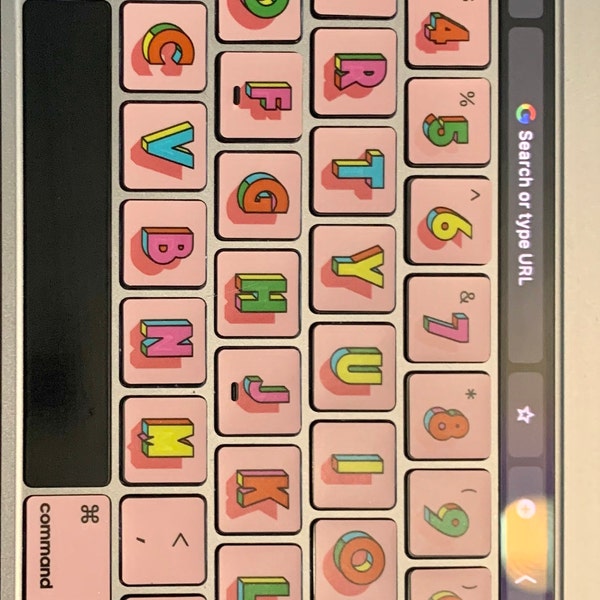 Pink Building Blocks Keyboard Stickers Laptop Keyboard Cover Vinyl ...