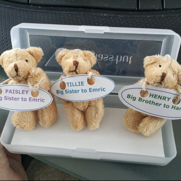 Mini Light Brown Plush Teddy Bear Dollhouse Accessory Toy Craft Decor ...