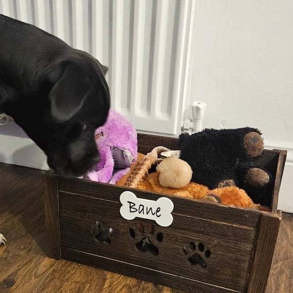 Personalised Toy Box With Lid Dog Box Gift Box Dog Crate Dog Treat ...
