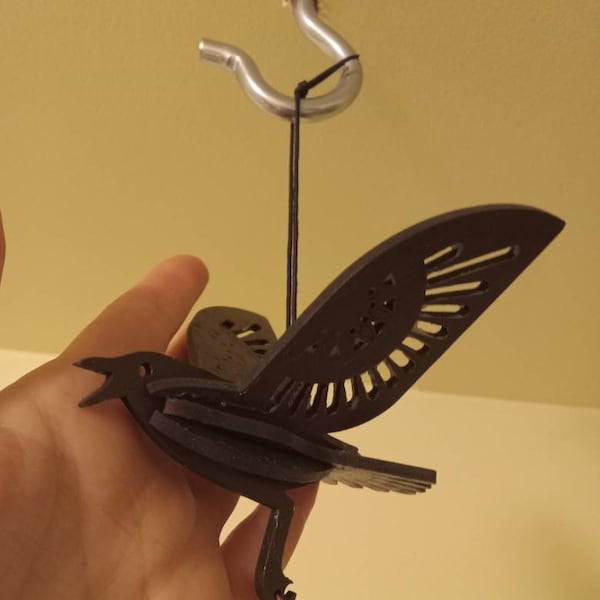 Cornish Crow Decoration Laser Cut / Lasercut Mdf Raven Goth Emo Edgar ...
