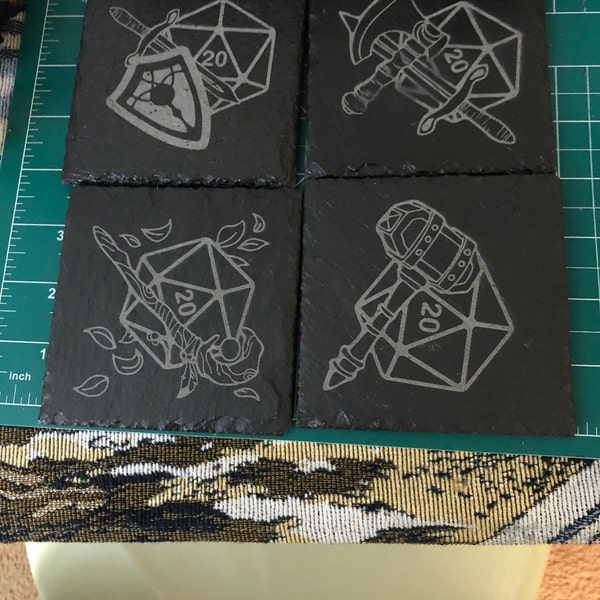 Dungeons and Dragons Custom Class Slate Coaster - Dnd- D&D - Tabletop ...