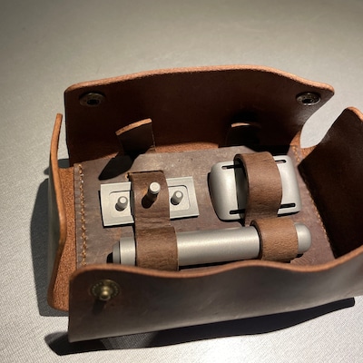 Handmade Leather Shaving Kit Holder, Grooming Gift for Men, Leather ...
