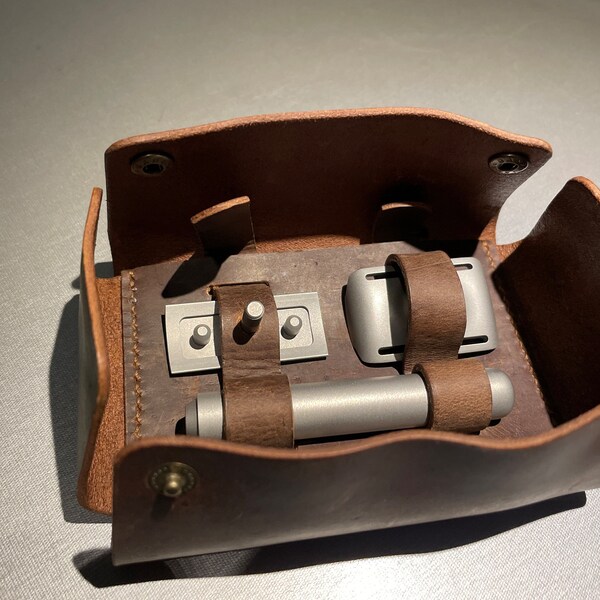 Handmade Leather Shaving Kit Holder, Grooming Gift for Men, Leather ...