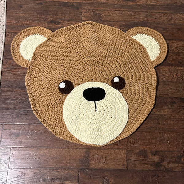 CROCHET PATTERN Teddy Bear Animal Rug - Etsy