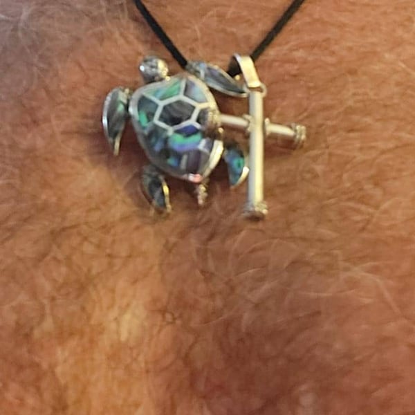 Green Sea Turtle Necklace Pendant. Hawaiian Honu. Sterling Silver ...