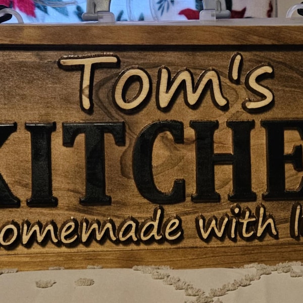 Personalized Kitchen Name Sign | Custom Mothers Day Gift for Mom Gift ...