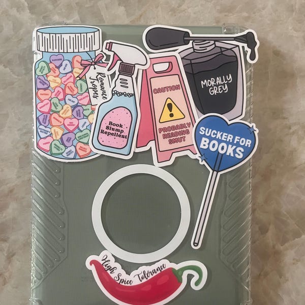 Bookish Sticker Bundle, 10 Piece Sticker Bundle, Booktok Stickers ...
