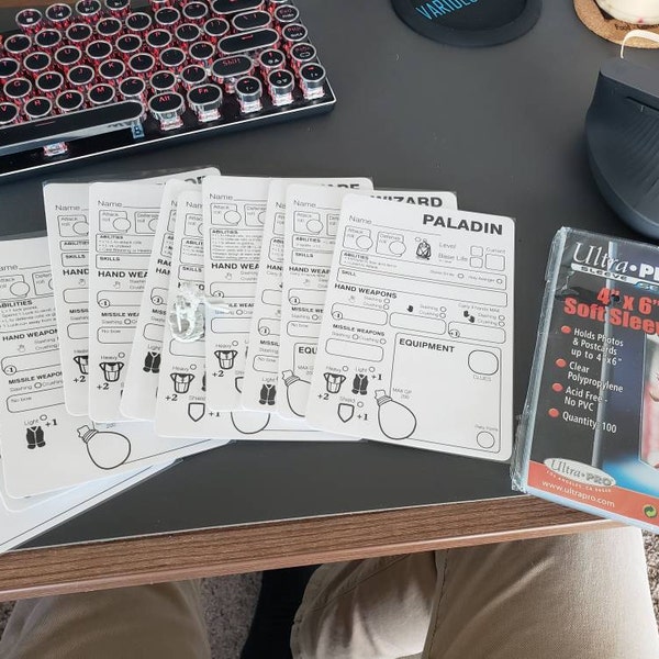 Four Against Darkness Character Sheets ~ 4AD Game Accessories, 4 ...