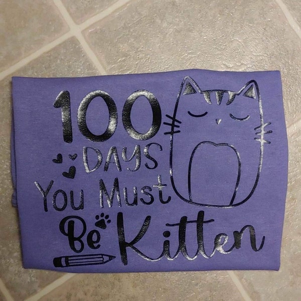 100 Days Must Be Kitten Svg, 100 Days of School SVG, Girl 100 Days ...