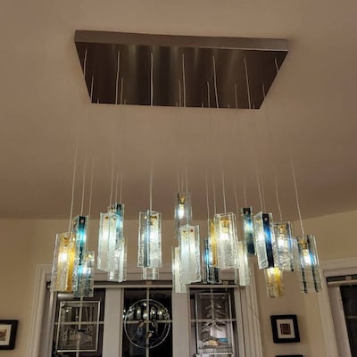 Long Drop Light Chandeliers for Staircas. Long Linear Pendants for ...