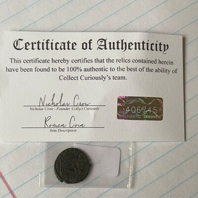 Ancient Roman Empire Bronze Coin in Glass Case Authentic - Etsy