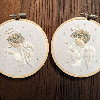 PDF Pattern 3 Ornament Angel Step by Step Beginner Embroidery Pattern ...