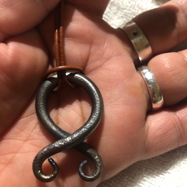 Hand Forged Iron Troll Cross Pendant - Nordic Protection Amulet - Etsy