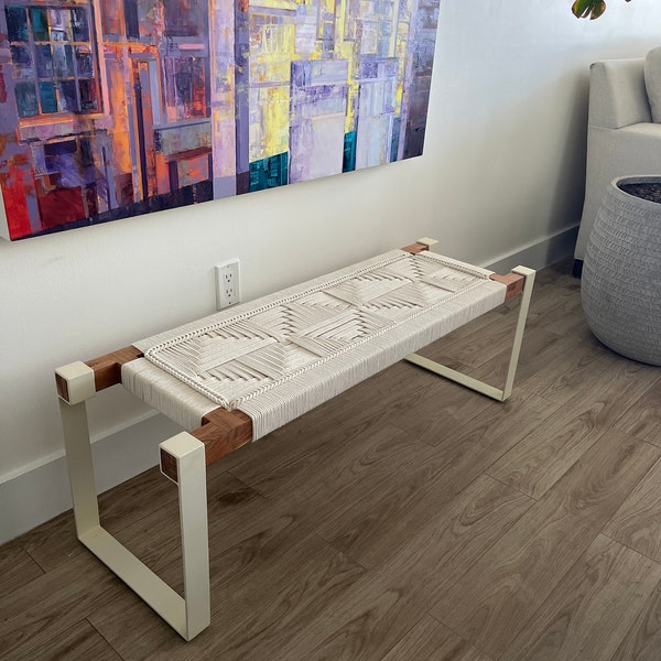 Woven Bench Modern Entryway Bench End Bench Metal Bench Charpoy Bench ...