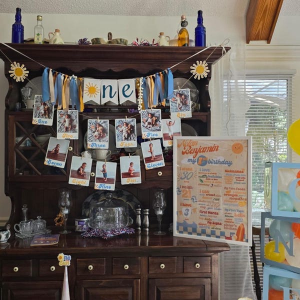 Boy Sunshine Banner, First Trip Around the Sun Theme, Sun High Chair ...