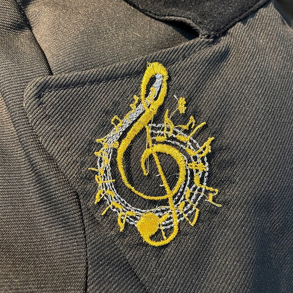 Treble Clef - Machine Embroidery Design, Musical Notes Embroidery ...
