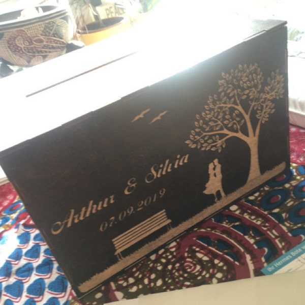 Wedding Card Box,rustic Wedding Decor, Card Box Wedding,rustic Wishes ...