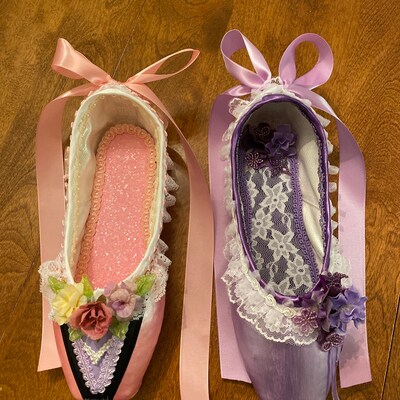 Decorated Pointe Shoe: Nutcracker,kingdom of Sweets, Gingerbread, Polichinelles, Candies ...