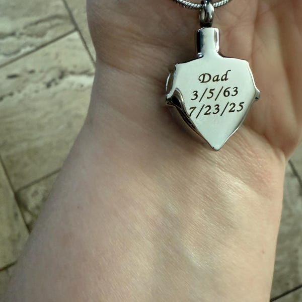 Cremation Jewelry for Men - Dog Tag Urn Necklace - Personalized Custom ...