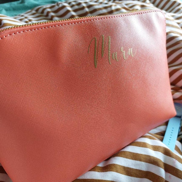 Personalised Toiletry Wash Bag, Initials Bag With Monogram, Cosmetic ...